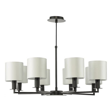 Dar Tyl0822 Lyr2615 Tyler 8 Light Armed Pendant Matt Black With Shade