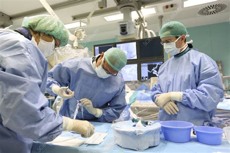 Cerebral Aneurysm Embolisation Surgery Stock Image C061 1305 Science Photo Library