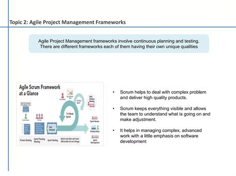 Agile Project Management Frameworks PPT