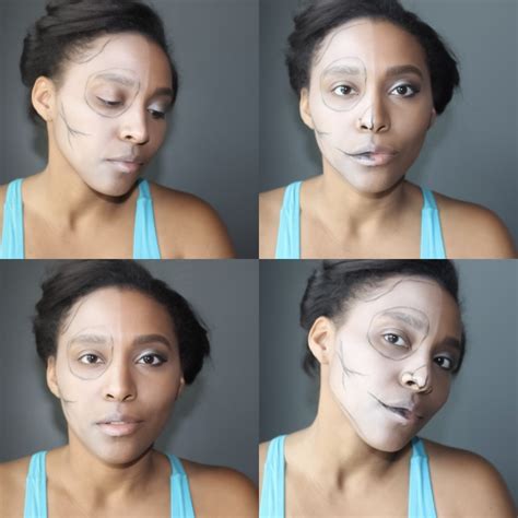Easy Halloween Makeup Half Glam Half Skull Tutorial — Pattys Kloset