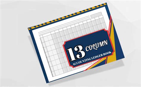 13 Column Accounting Ledger Book General Ledger Accounting Book