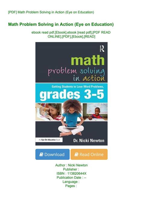 [pdf] math problem solving in action eye on education by muijaedrea33