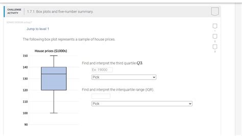 solved the following box plot represents a sample of house