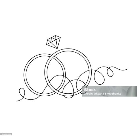 손으로 그린 벡터 결혼 반지 초대장 엽서 및 기타를 위한 낙서 디자인 요소 0명에 대한 스톡 벡터 아트 및 기타 이미지 0명 검은색 결혼식 Istock