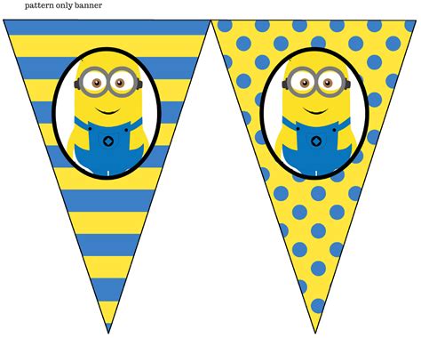 Yellow And Blue Minion Birthday Banner Diy Minion Birthday