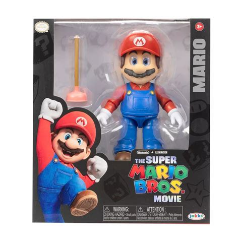 Nintendo The Super Mario Bros Movie Mario Figure With Plunger Au