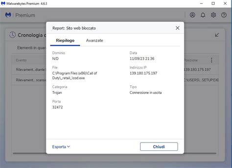 cod exe flagged as a trojan for outbound connection website blocking