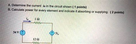 solved a determine the current i0 in the circuit shown 1 point b
