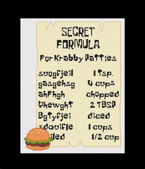 Real Krabby Patty Secret Formula
