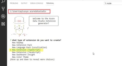 Create Azure Data Studio Extension With Typescript