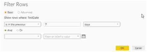 solved query editor filter rows is in the previous i