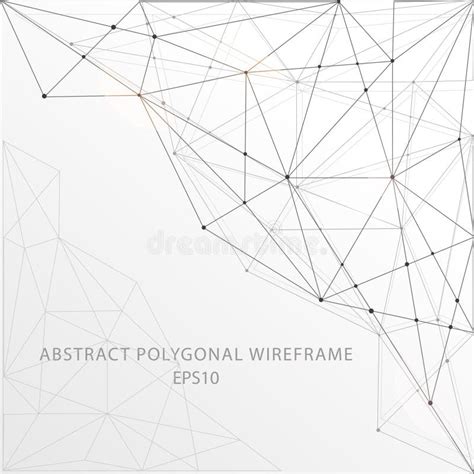 Abstract Futuristic Low Poly Wire Frame Stock Vector Illustration Of