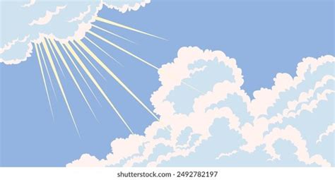 How To Draw Sun Shining Through Clouds
