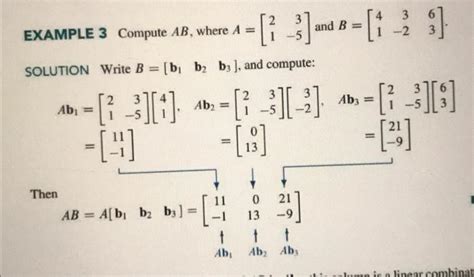 Solved Example 3 Compute Ab Where A 213−5 And