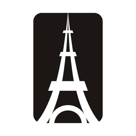 파리와 에펠 탑 로고 벡터 아이콘 일러스트 레이 터 디자인 서식 파일 프리미엄 벡터