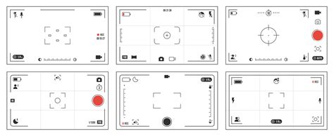 Camera Viewfinder Ui Photo And Recording Screen Interface Of Camera Dslr Camera And Camcorder