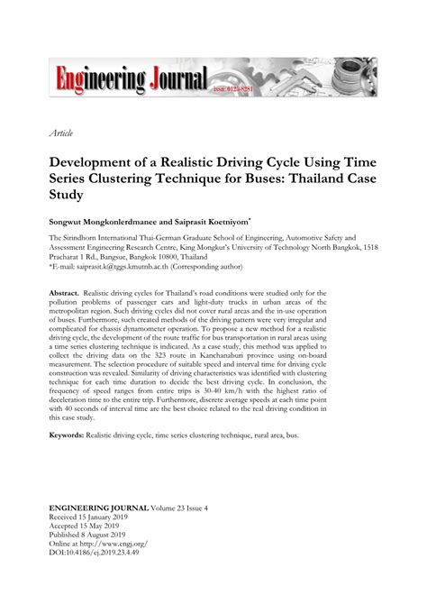 Development Of A Realistic Driving Cycle Using Time Series Clustering Technique For Buses