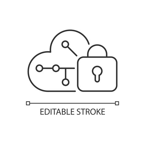 Cloud Encryption Linear Icon 2945403 Vector Art At Vecteezy