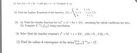 solved 1 let f t t2 2t 1 and g t t 3 compute f