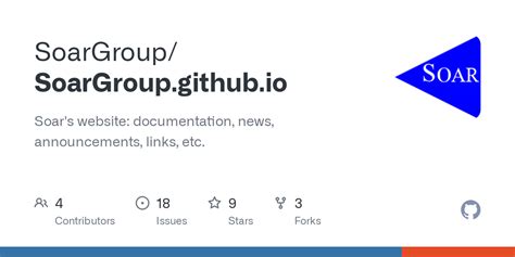 GitHub SoarGroup SoarGroup Github Io Soar S Website Documentation News Announcements