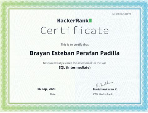 Sql Intermediate Certificate Pdf