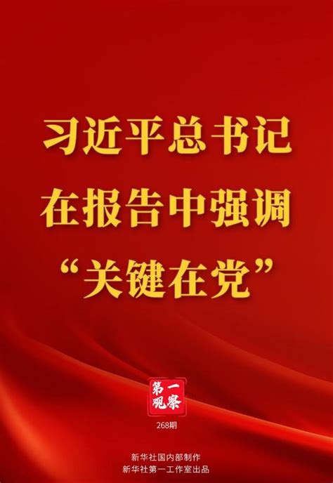第一观察丨习近平总书记在报告中强调“关键在党” 大河网