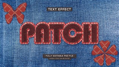 Premium Psd Patch Text Effect