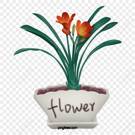 화분에 심는 꽃 일러스트 만화꽃과 식물엽서장식적인 Png 일러스트 무료 다운로드 Lovepik