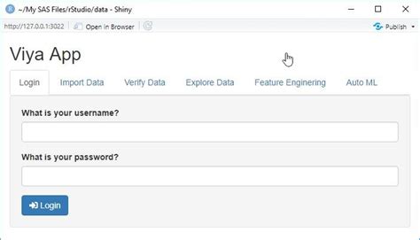 Creating An R Shiny App With Sas Viya Sas Support Communities