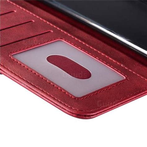 Retro Calfskin Zipper Leather Wallet Case Cover For Mi Xiaomi Redmi Note Pro Red Xiaomi