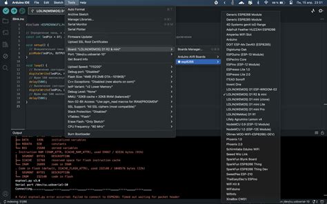 When Writing Sketches Is Connecting The Led On The Board Flashes But Then An Error Appears A
