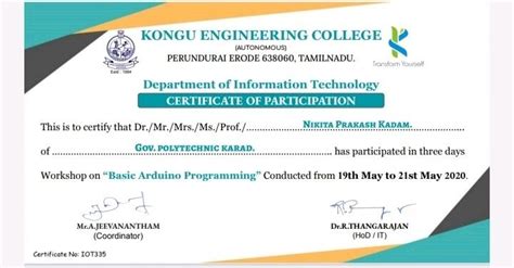 Nikita Kadam On Linkedin Programming Certified