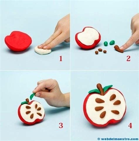 Figuras De Plastilina Escultura De Alimentos Labor De Retales Plastilina