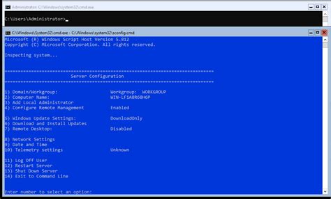 Hyper V Core Server Initial Configuration