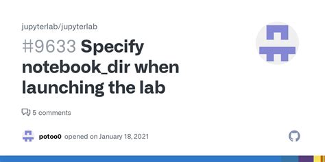 Specify Notebookdir When Launching The Lab · Issue 9633 · Jupyterlab