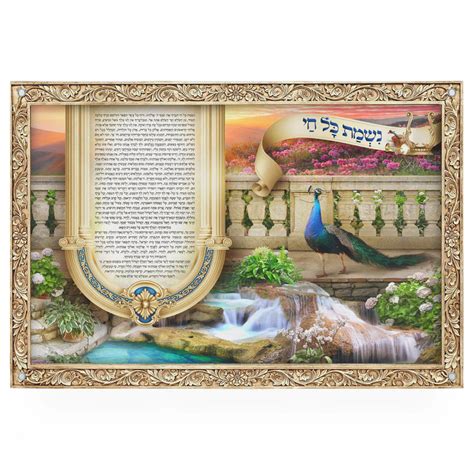 Nishmat Kol Chai Prayer Sukkot Vinyl Poster 20 X 28 Water Proof Sukk