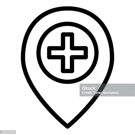 위치 라인 아이콘을 추가합니다 지도 핀과 플러스 벡터 그림은 흰색으로 분리되어 있습니다 방향 윤곽선 스타일 및 응용 프로그램을 위해 설계되었습니다 Eps 10 더하기 기호에