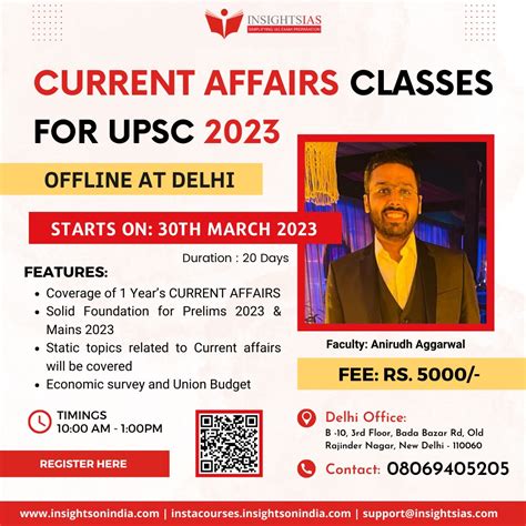 Current Affairs Classes At Delhi For Upsc Cse 2023 Starts On 30th