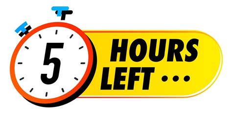 Countdown 5 Hours Left Emblem 56330158 Vector Art At Vecteezy