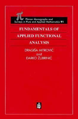 Fundamentals Of Applied Functional Analysis Distributions Sobolev Spaces Nonlinear Elliptic