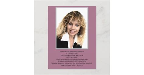 The Ishah Laurah Wright Foundation Invitation Postcard Zazzle
