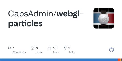 GitHub CapsAdmin Webgl Particles