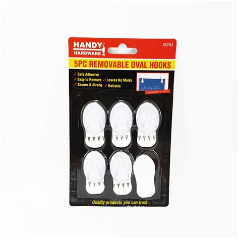 Handy Hardware 5pc Removable Oval Hooks Generic