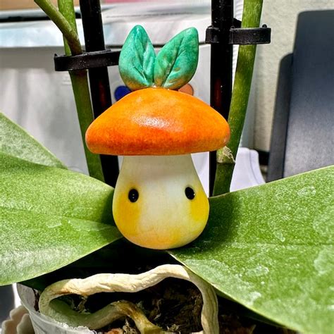 Mossy Rock Blob Tiny Cute Blob Micro Miniature Handmade Clay