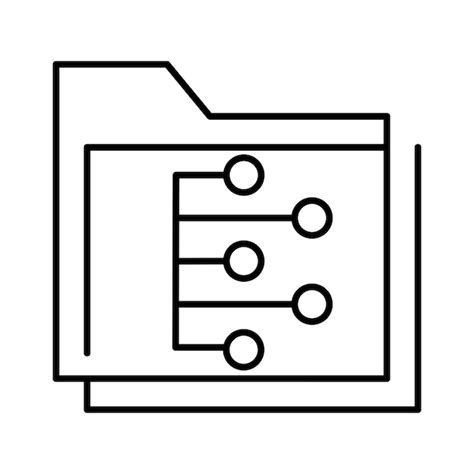 Premium Vector Folder Files Button Icon Outline
