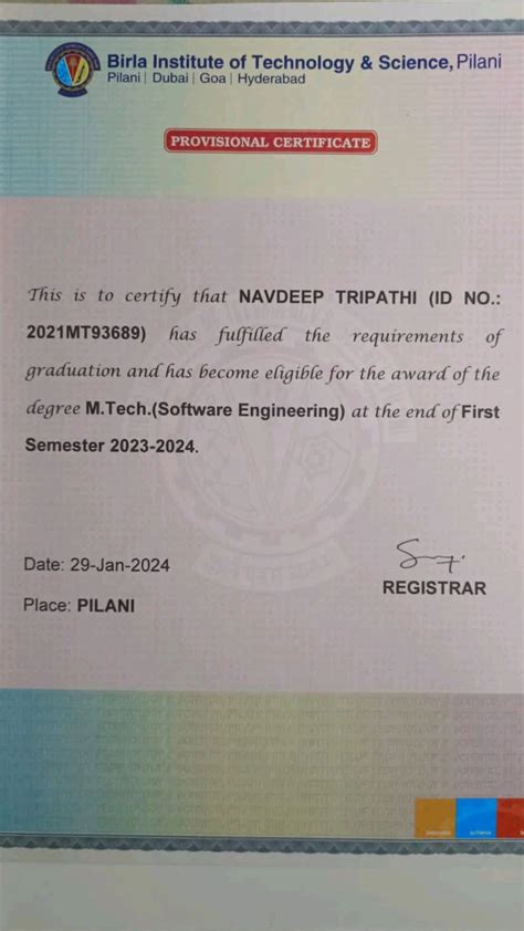 Navdeep Tripathi On Linkedin Bitsian Mtech Postgraduation 14 Comments