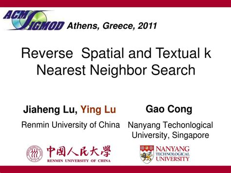 Ppt Reverse Spatial And Textual K Nearest Neighbor Search Powerpoint Presentation Id6752202