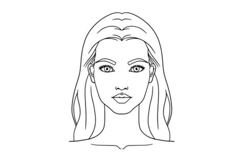 Das Gesicht Der Frauen Zum Ausmalen Kostenlos Malvorlagen Und