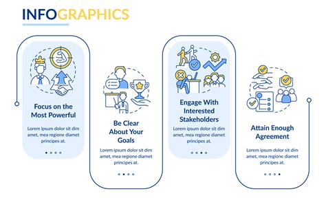 Stakeholders Engagement Blue Rectangle Infographic Template Data Visualization With 4 Steps