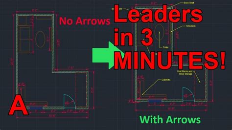 Autocad Arrow Leaders Explained How To Use Leader Tutorial Youtube